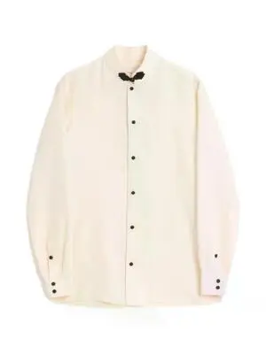 Valentino Garavani Silk Shantung Shirt With Toggle - Neutrals