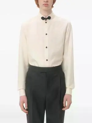 Valentino Garavani Silk Shantung Shirt With Toggle - Neutrals