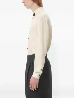 Valentino Garavani Silk Shantung Shirt With Toggle - Neutrals