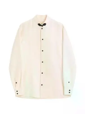 Valentino Garavani Silk Shantung Shirt With Toggle - Neutrals