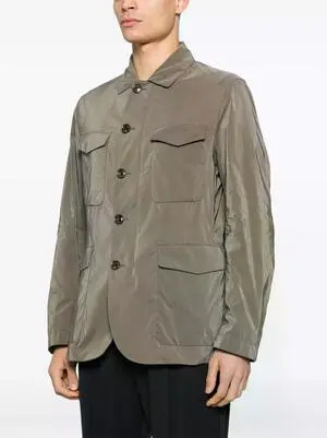 MONTECORE Classic-collar Shirt Jacket - Neutrals