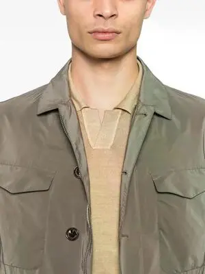 MONTECORE Classic-collar Shirt Jacket - Neutrals
