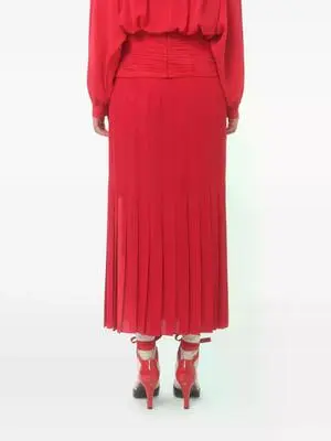 Valentino Garavani Georgette Midi Skirt - Red