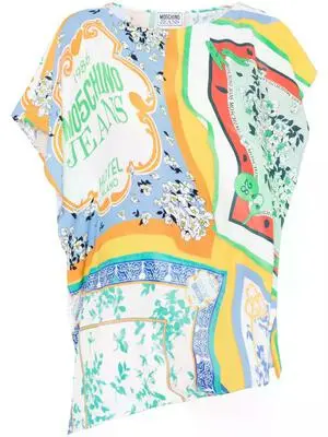 Moschino Mix-print Top - White