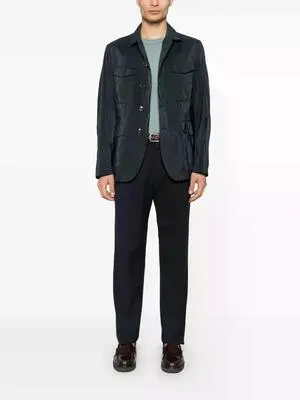 MONTECORE Classic-collar Shirt Jacket - Blue