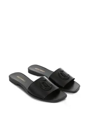 Just Cavalli Leather Slippers