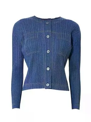 Issey Miyake Textured Jacket - Blue