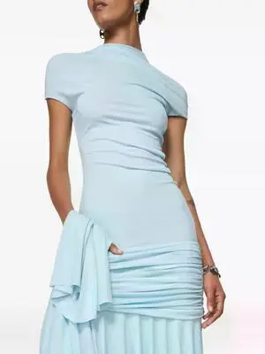 Acne Studios Draped Mock Neck Dress