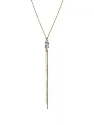 John Hardy 14k Yellow Diamond Love Knot Y Necklace - Gold