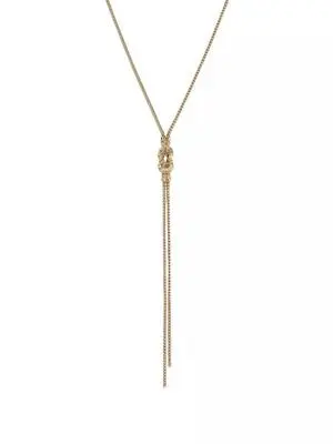 John Hardy 14k Yellow Diamond Love Knot Y Necklace - Gold