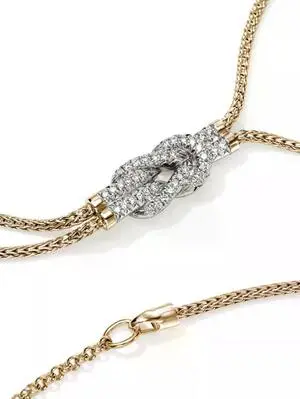 John Hardy 14k Yellow Diamond Love Knot Y Necklace - Gold