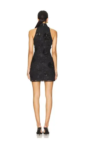 ROTATE BY BIRGER CHRISTENSEN Mesh Flower Mini Dress