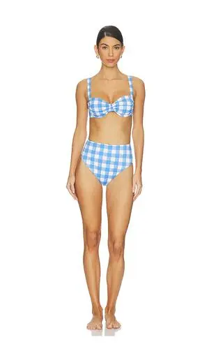 CLEOBELLA Kimber Bikini Bottom - Blue Bonnet Gingham