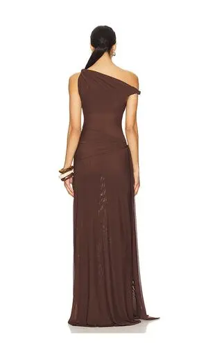 Misha Collection Sisal Maxi Dress - Espresso