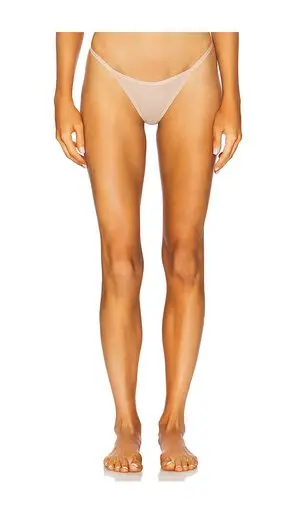 Calvin Klein String Ideal Stretch Mic Thong In Neutral