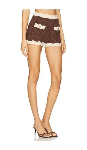 Retrofete Kait Knit Shorts - Metallic Chestnut & Bone