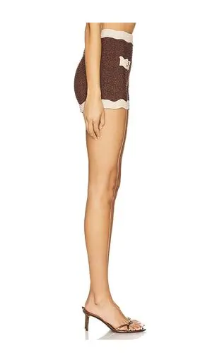 Retrofete Kait Knit Shorts - Metallic Chestnut & Bone