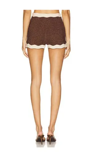 Retrofete Kait Knit Shorts - Metallic Chestnut & Bone
