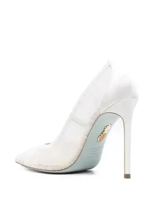 AQUAZZURA 105mm Voile Pumps - White