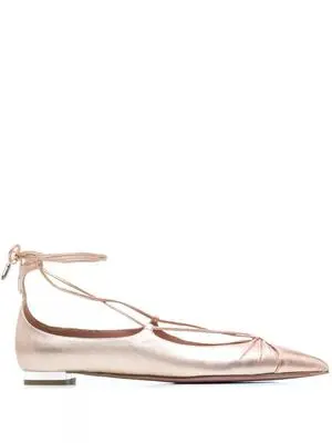 Aquazzura Tie Fastening Flats For Women