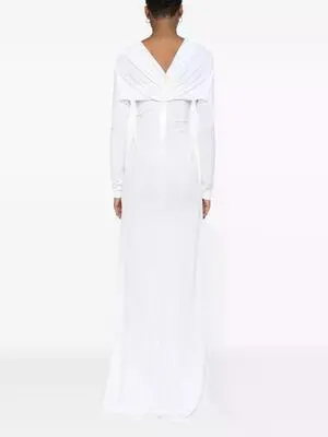 Christopher Esber Arced Palm Maxi Dress - White
