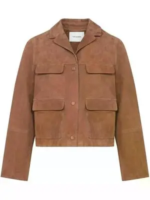 YVES SALOMON Suede Jacket - Brown