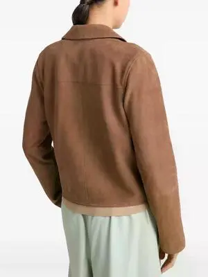 YVES SALOMON Suede Jacket - Brown