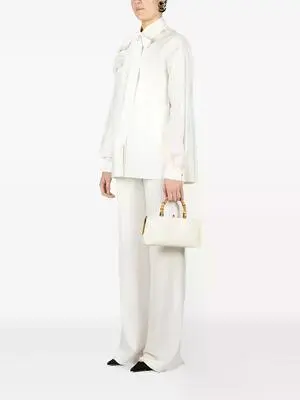 Elie Saab Floral-appliqué Shirt - White