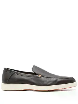 Santoni Leather Loafers - Brown