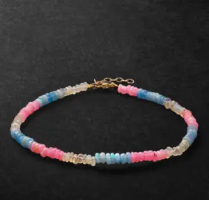 Jia Jia Gold Opal Beaded Bracelet - Pink