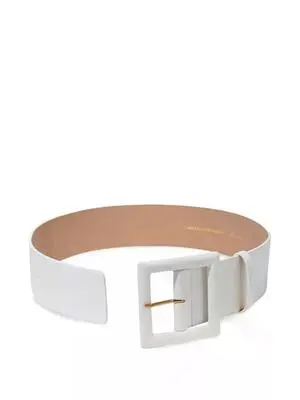 Carolina Herrera Leather Belt - White
