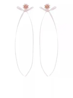 Simone Rocha Bow Ribbon Stud Earrings - Gold