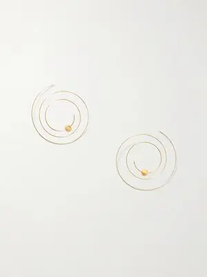 Alaïa Thin Spiral Earrings - Gold