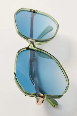 Free People Free People Jerry Oversized Sunglasses Soft Green/sky Blue