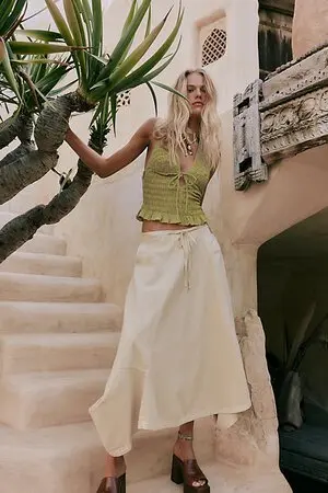 Free People Khloe Smocked Halter Top - Palma
