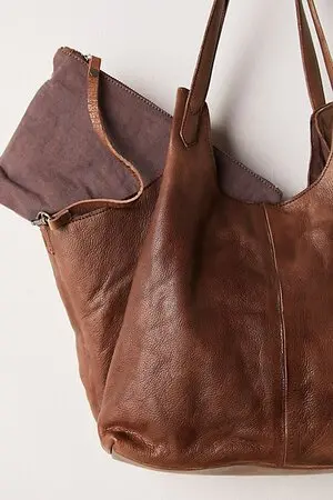 Free People Tivoli Leather Tote Bag - Espresso