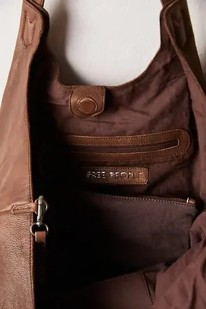 Free People Tivoli Leather Tote Bag - Espresso