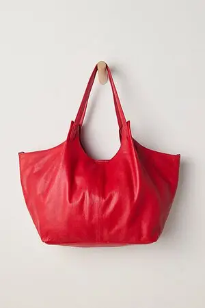 Red Leather Bags Totes