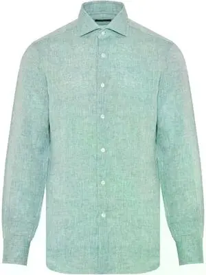 BARBA NAPOLI Linen Shirt - Green
