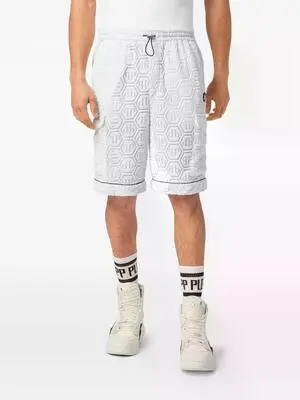 Philipp Plein Monogram Track Shorts - White