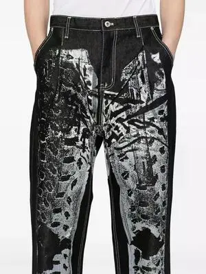 JUNTAE KIM Printed Trompe L'oeil Jeans