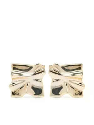 Patrizia Pepe Crinkled Clip-on Earrings - Gold