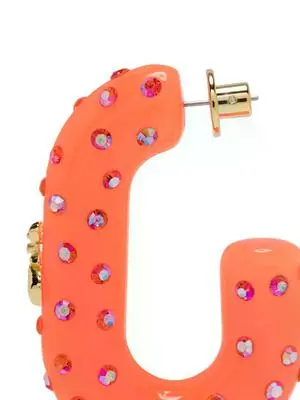 Patrizia Pepe Rhinestone Hoop Earrings