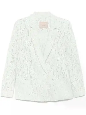 TWINSET Lace Double-breasted Blazer