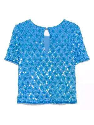 P.a.r.o.s.h Sequined T-shirt - Blue