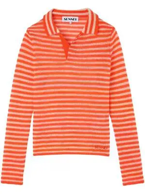 Sunnei Striped Polo Sweater