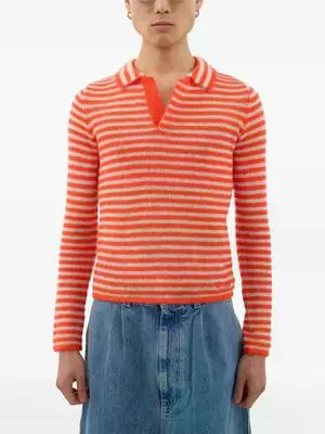 Sunnei Striped Polo Sweater