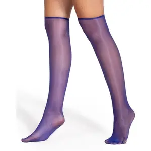 LECHERY® 2-pack Lustrous Silky Sheer Knee-high Socks - Blue