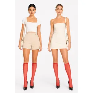 LECHERY® 2-pack Lustrous Silky Sheer Knee-high Socks - Red