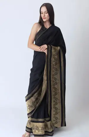 RAAS Mia Saree With Embroidered Blouse